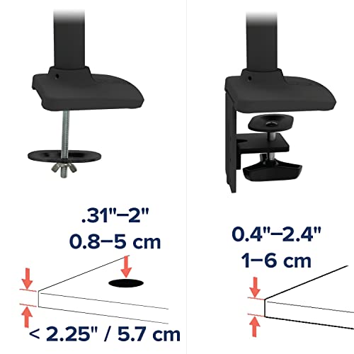 Ergotron β LX Premium Monitor Arm, Single Monitor Desk Mount β fits Flat Curved Ultrawide Computer Monitors up to 34 Inches, 7 to 25 lbs, VESA 75x75mm or 100x100mm β Matte Black