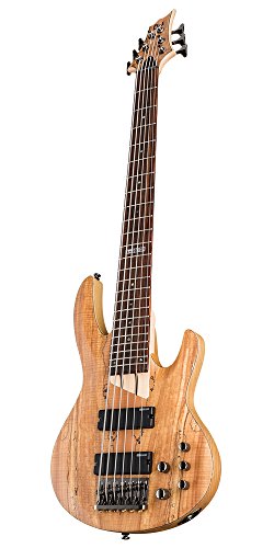 ESP LTD B-206SM Spalted Maple 6-String Bass Guitar, Natural Satin