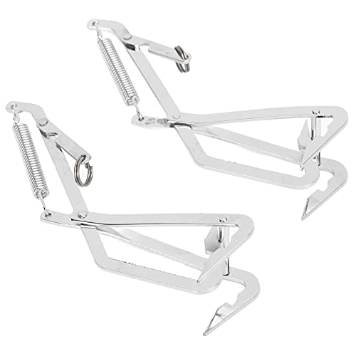 Qiilu Seafood Grabbing Tools Crabs Grabber Stainless Steel 2 Pcs Seafood Grabber Stainless Steel Grabbing Tools for Catching Crabs Pike Predatory Fish (Single Hook)