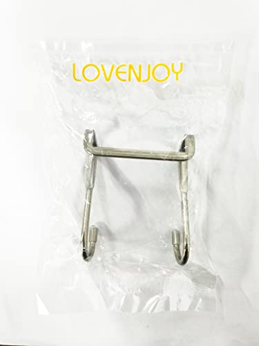 LOVENJOY Over Cabinet Hooks Stainless Steel Metal, Double S Shaped Hangers Rack Holder for Drawer Closet Kitchen, 2 Pcs