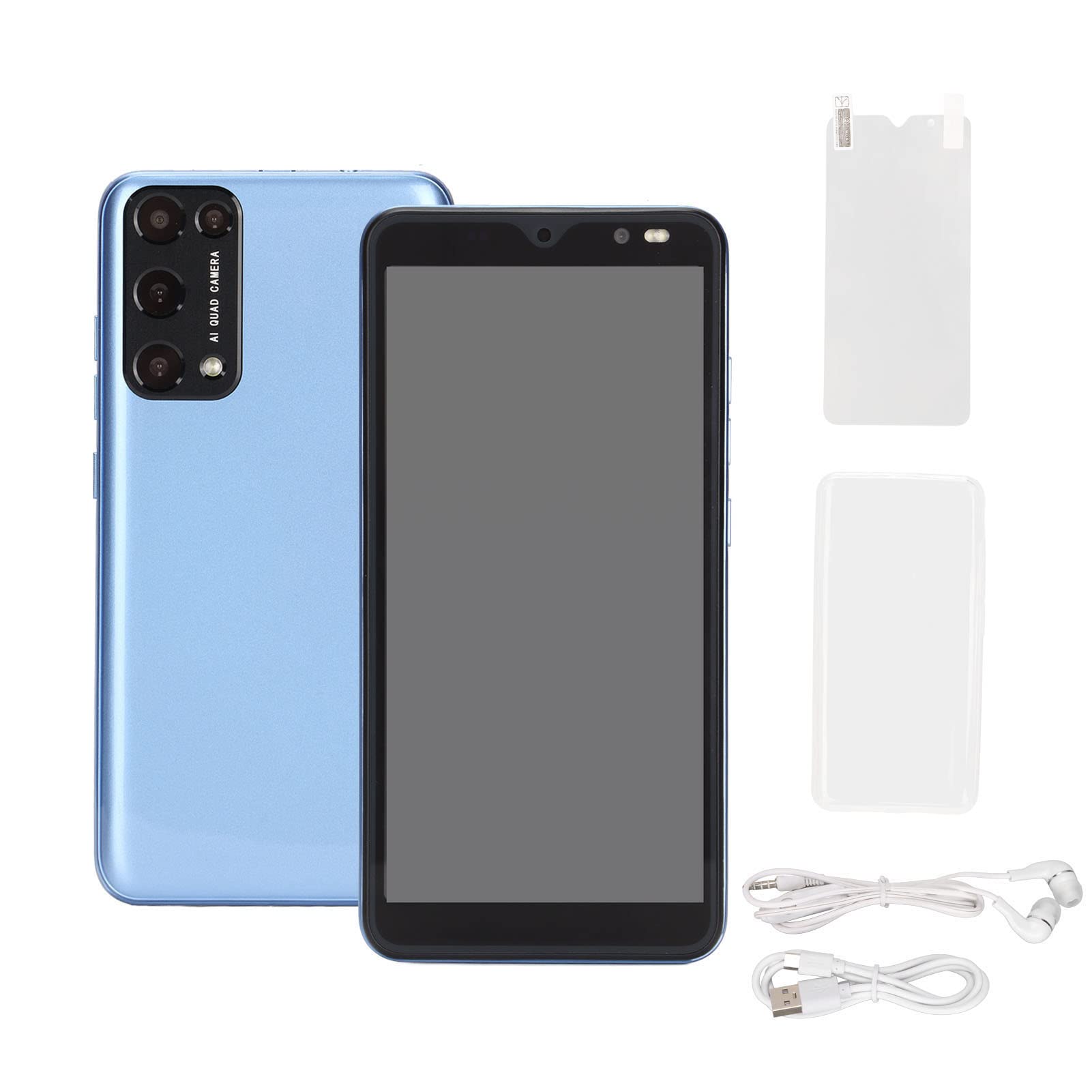 Diyeeni Rino8 Pro Smartphone, 5.45 Inch HD Screen 512MB 4GB, Powerful Processor, Dual Cards Dual Standby, High Definition Cameras, for Android 4.4.2 (Blue)