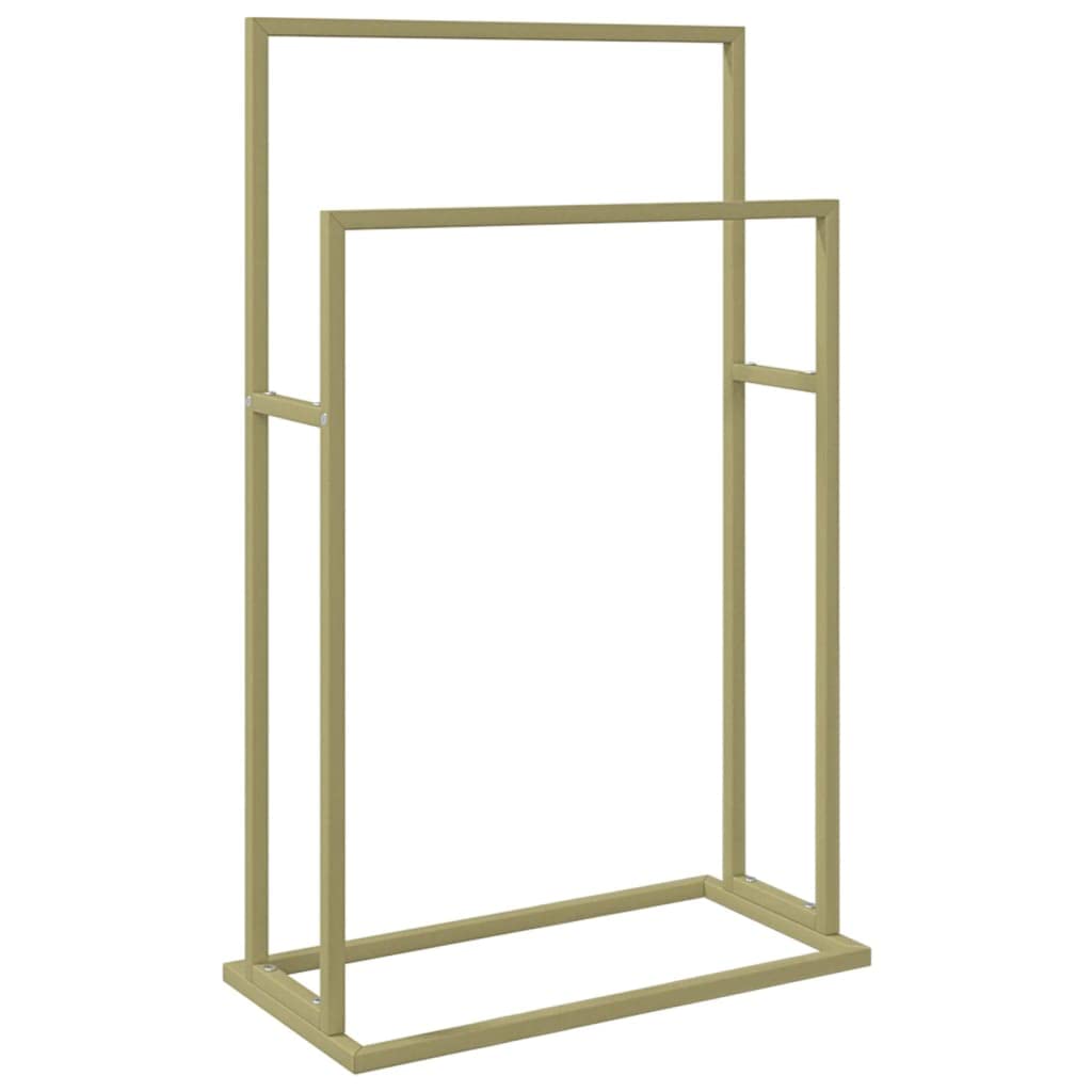 MINERWALL Freestanding Towel Rack Gold 18.9"x9.4"x30.9" Iron,:Maximize The Space in Your Bathroom While Adding Stylish Looks with This freestanding Towel Rack! Bathroom Accessories