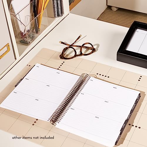 Erin Condren 7" x 9" Platinum Coiled Focused Teacher Lesson Planner (July 2023 - June 2024) - Mustard Mosaic Vegan Leather Cover - 80 Lb. Thick Mohawk Paper, 12 Month Calendar