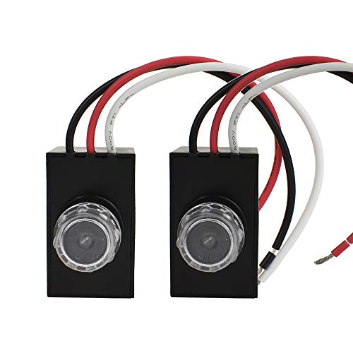 J.LUMI YCA1030 Hard-Wired Post Eye Light Control with Photocell Light Sensor, Photocell Sensor, Dusk to Dawn Light Sensor, Photocell for Outdoor Light, UL Listed (Pack of 2)