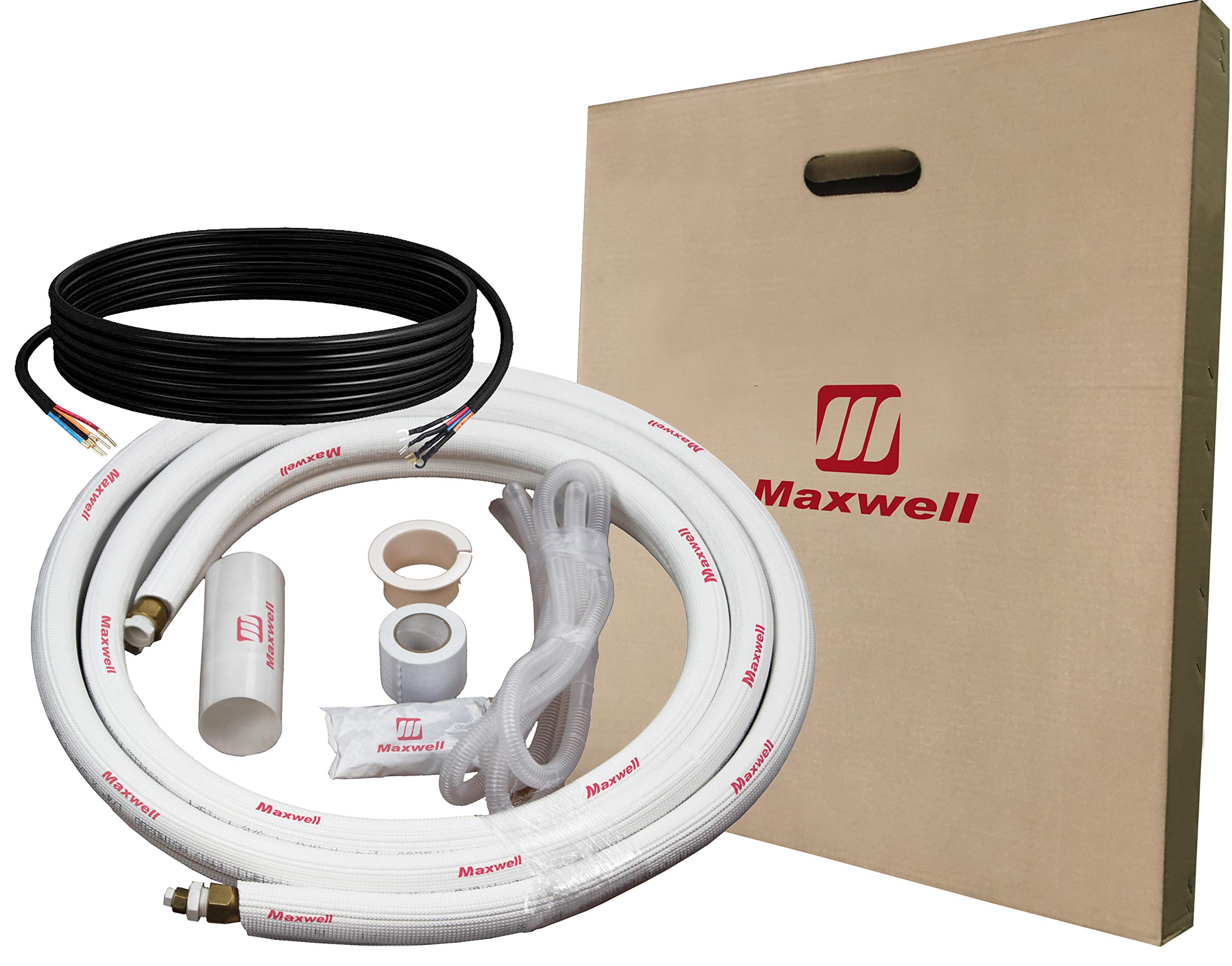 DAIKIN Dual (2 Zone) Air Conditioner Heat Pump + Maxwell 15 ft. Installation Kit + Wall Bracket (12000 + 18000 BTU)