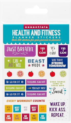 Essentials Health & Fitness Planner Stickers (Set of 325 Stickers)