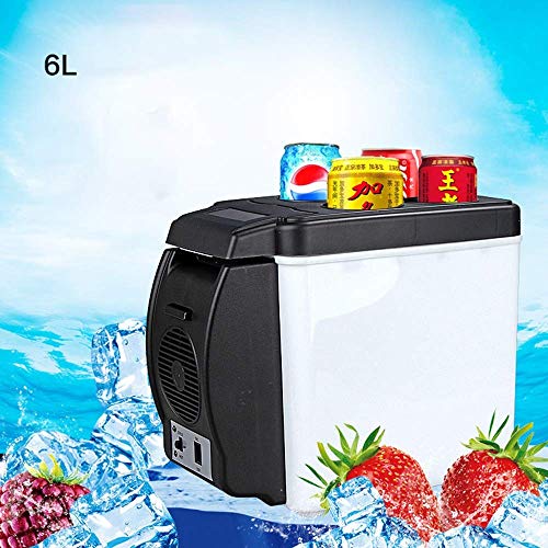Mini Fridge 6L Portable CounterTop Fridge Quiet InVehicle Compact Refrigerators Car Compact Refrigerator | Low Energy,4 Bottles of Drinks Can Be Placed On The Top Table Top Fridge (Color : White) MZ