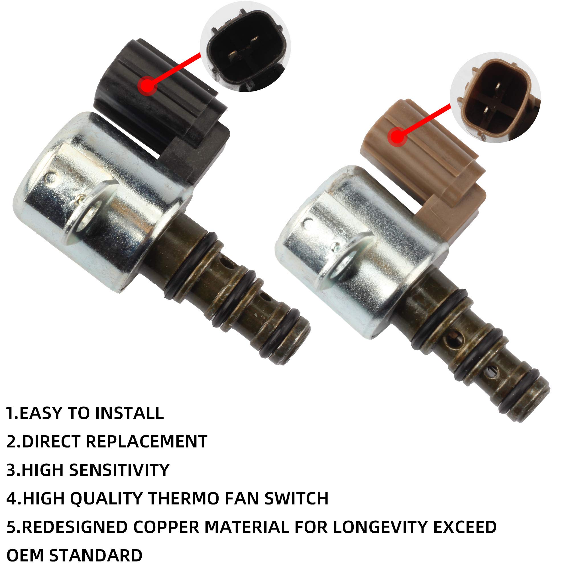 Dasbecan 28400-P6H-013 Transmission Shift Control Solenoid Valve B&C Shift Solenoid Compatible With 1998-2002 Honda Accord 2.3 L4 1998-1998 Honda Odyssey 2.3 L4 Repalce# 28500-P6H-013