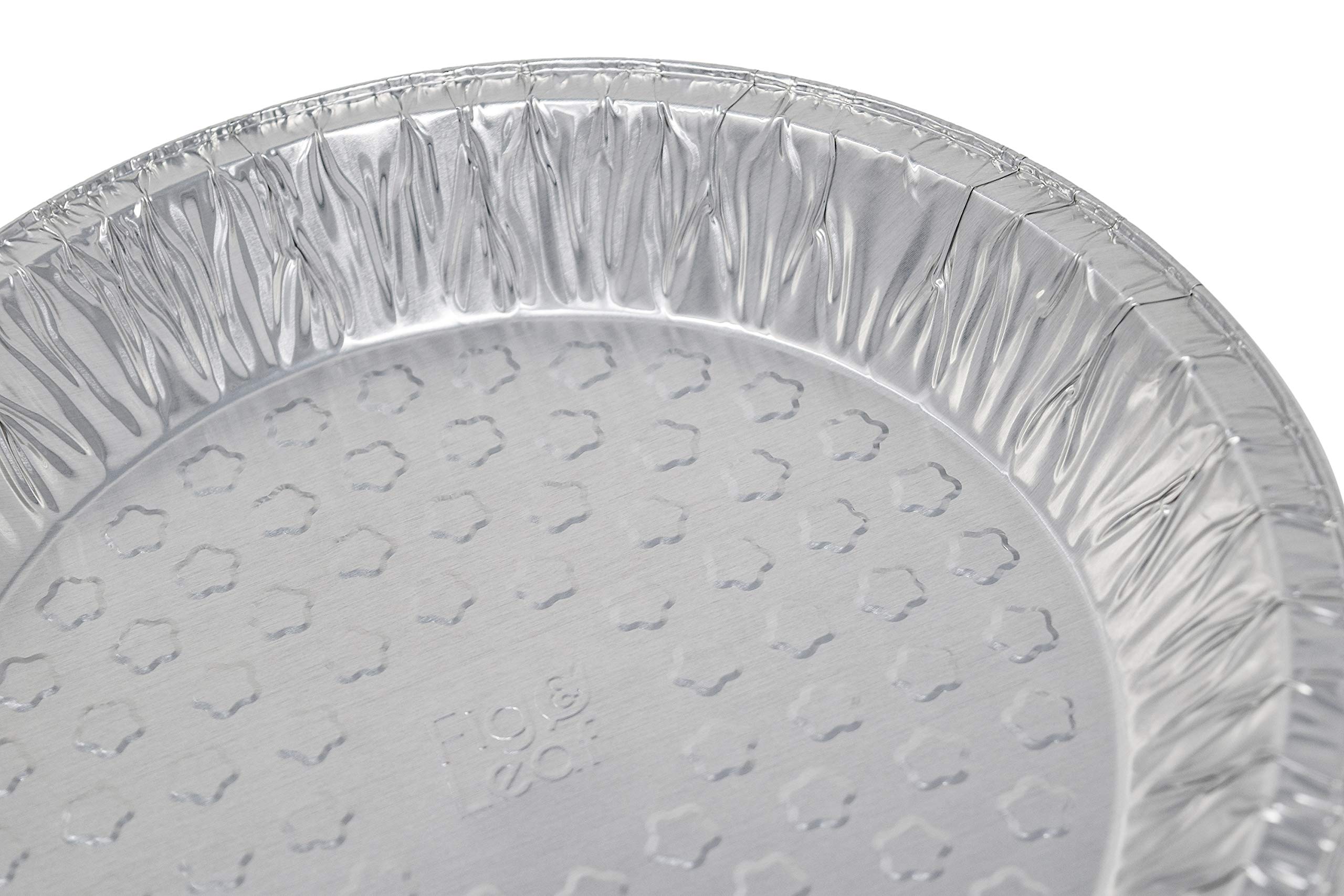Fig & Leaf (60 Pack) Premium 9-Inch Pie Pans l Disposable Aluminum Foil l Heavy-Duty l Tin Plates for Tart Quiche Pies