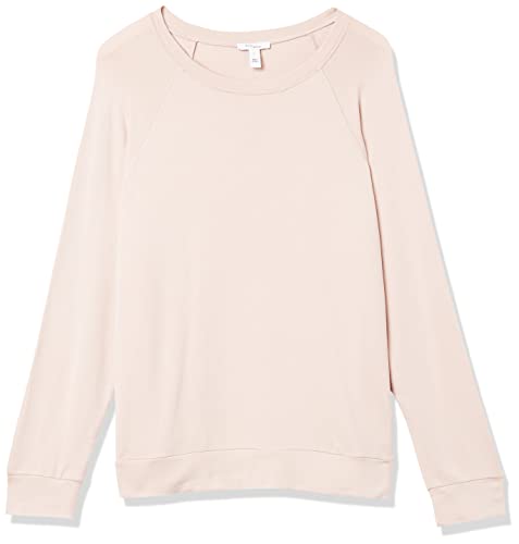 Daily Ritual Women's Supersoft Terry Relaxed-Fit Long-Sleeve Raglan Sweatshirt, Rose, Small