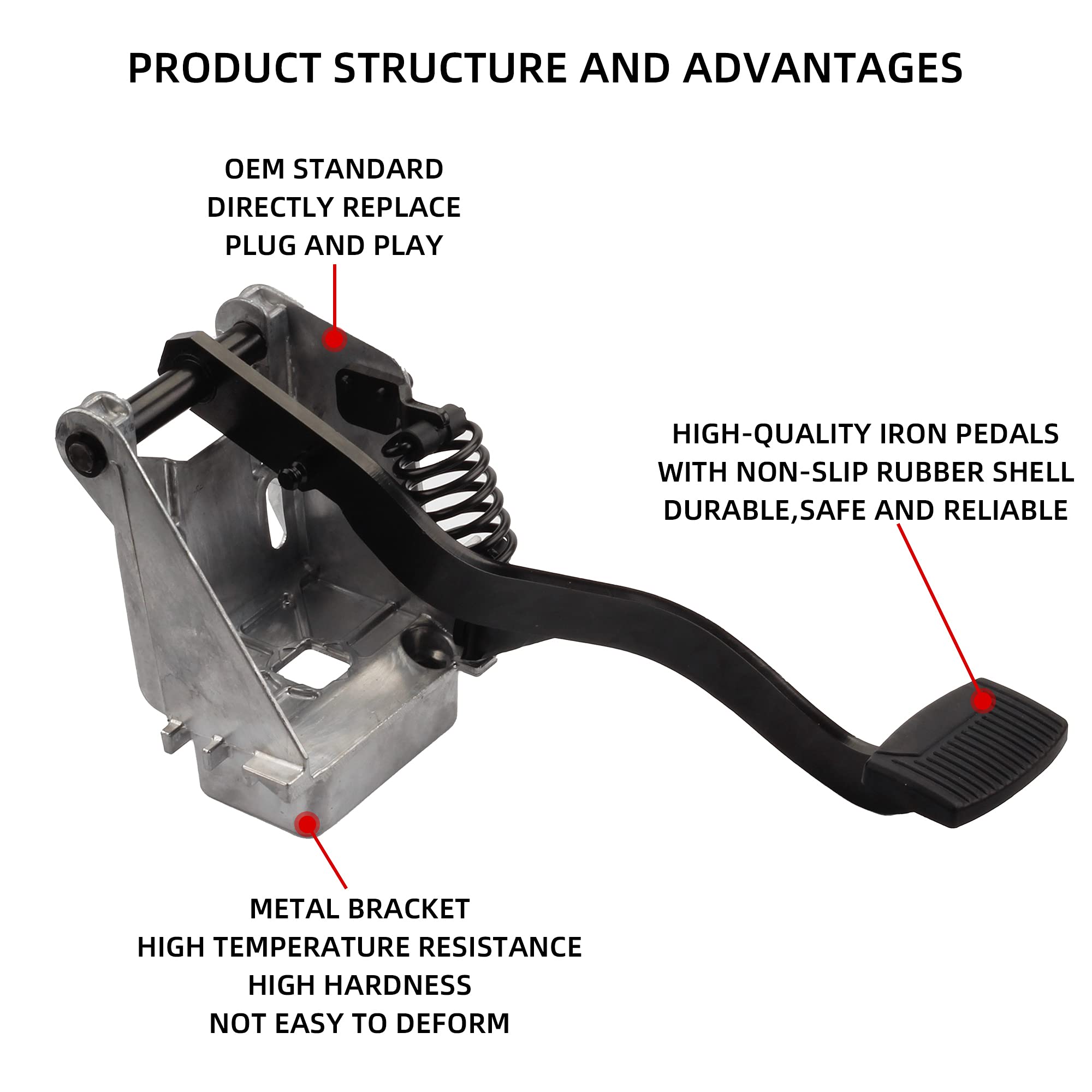 Dasbecan Clutch Pedal Assembly Compatible with Ford Super Duty F250 F350 F450 F550 1999 2000 2001 2002 2003 Replace YC3Z7B633BA
