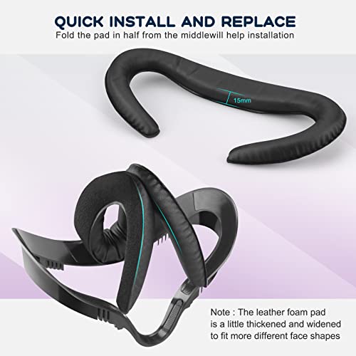 Esimen Active Air Circulation Compatible for Oculus Quest 2 Cooling Fan with Facial Interface Relieve Lens Fogging and Hot Air, Replace Interface Pad for Meta Quest 2