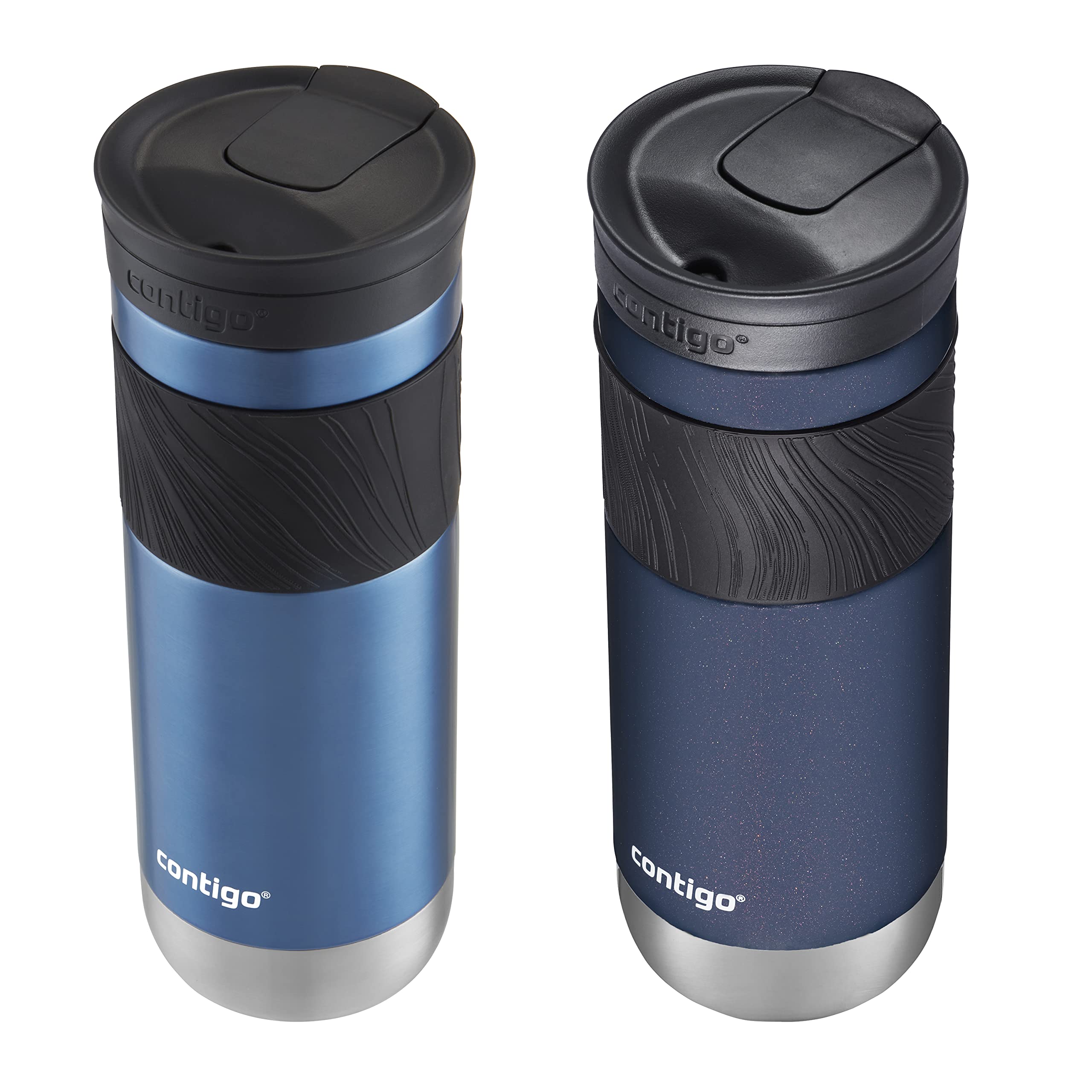 Contigo Huron & Byron Vacuum-Insulated Stainless Steel Travel Mugs with Leak-Proof Lids (20oz, 2-Pack)