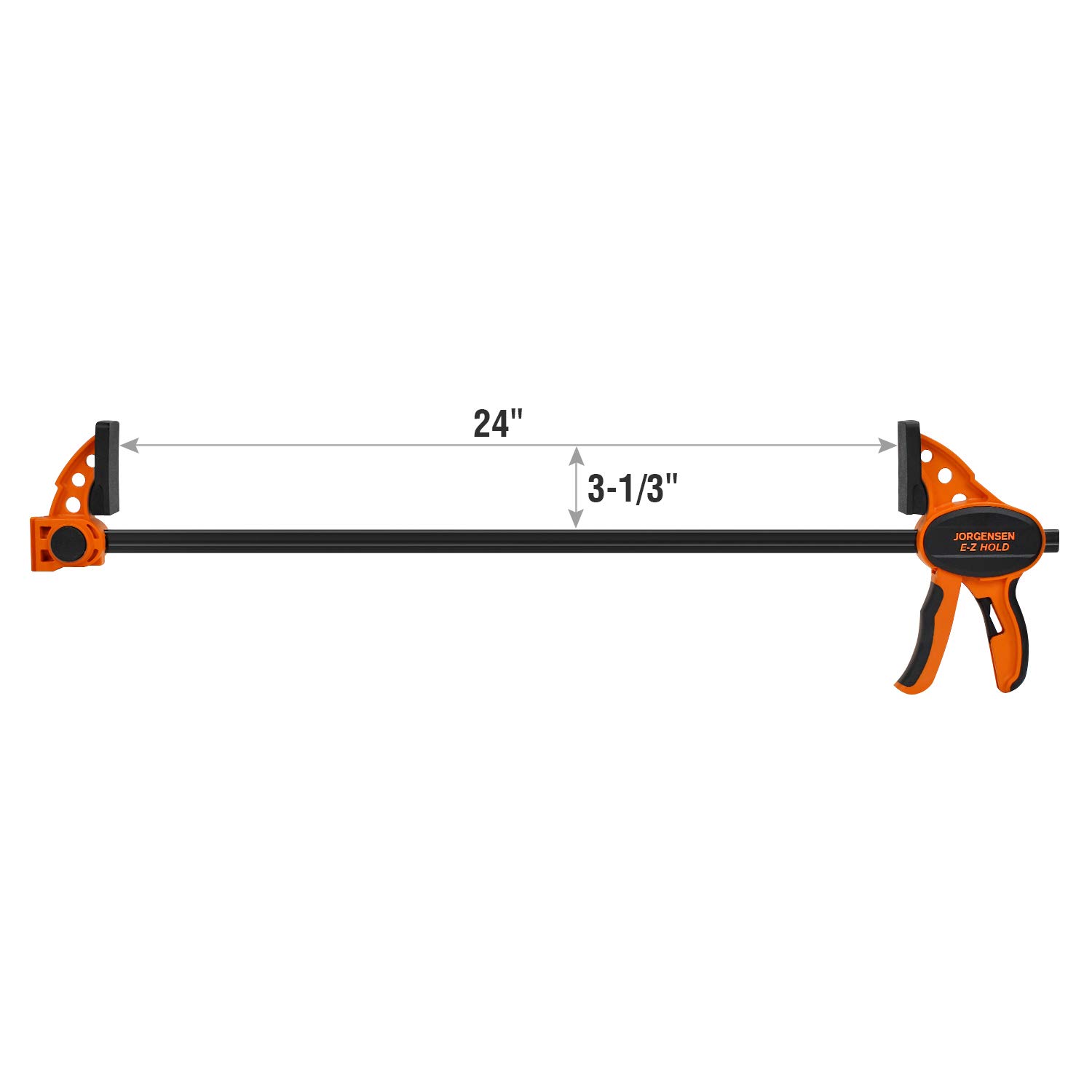 Jorgensen 24" One Hand Clamp/Spreader - 2-pack, Medium Duty, E-Z Hold Bar Clamps Set