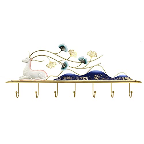 luckxuan Wall Hooks Coat Hooks Light Luxury Wall-Mounted Coat Rack, Creative Wall Coat Rack Hooks, Metal Entryway Wall Hooks for Living Room and Bedroom Heavy Duty Coat Hook (Size : CH)