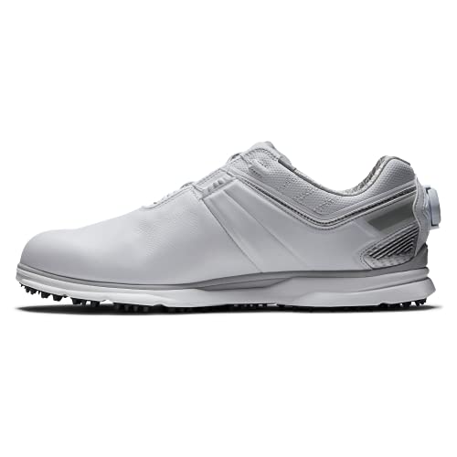 FootJoy Men's Pro|SL Carbon Boa Golf Shoe, White/Silver, 10 X-Wide