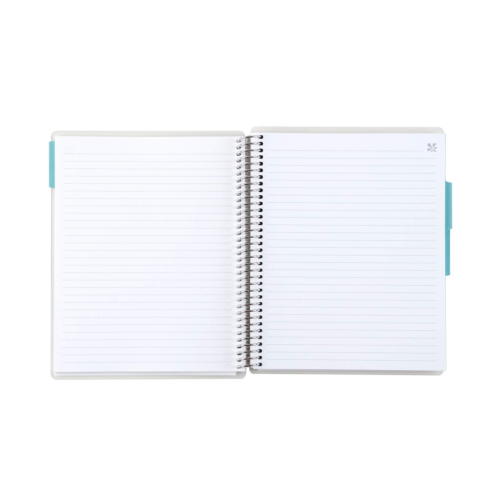 Erin Condren 7" X 9" Spiral Bound College Ruled Notebook - Watercolor Splash. 3 Subject Tabbed. 160 Lined Page Note Taking & Writing Notebook. 80Lb Thick Mohawk Paper. Stickers Included
