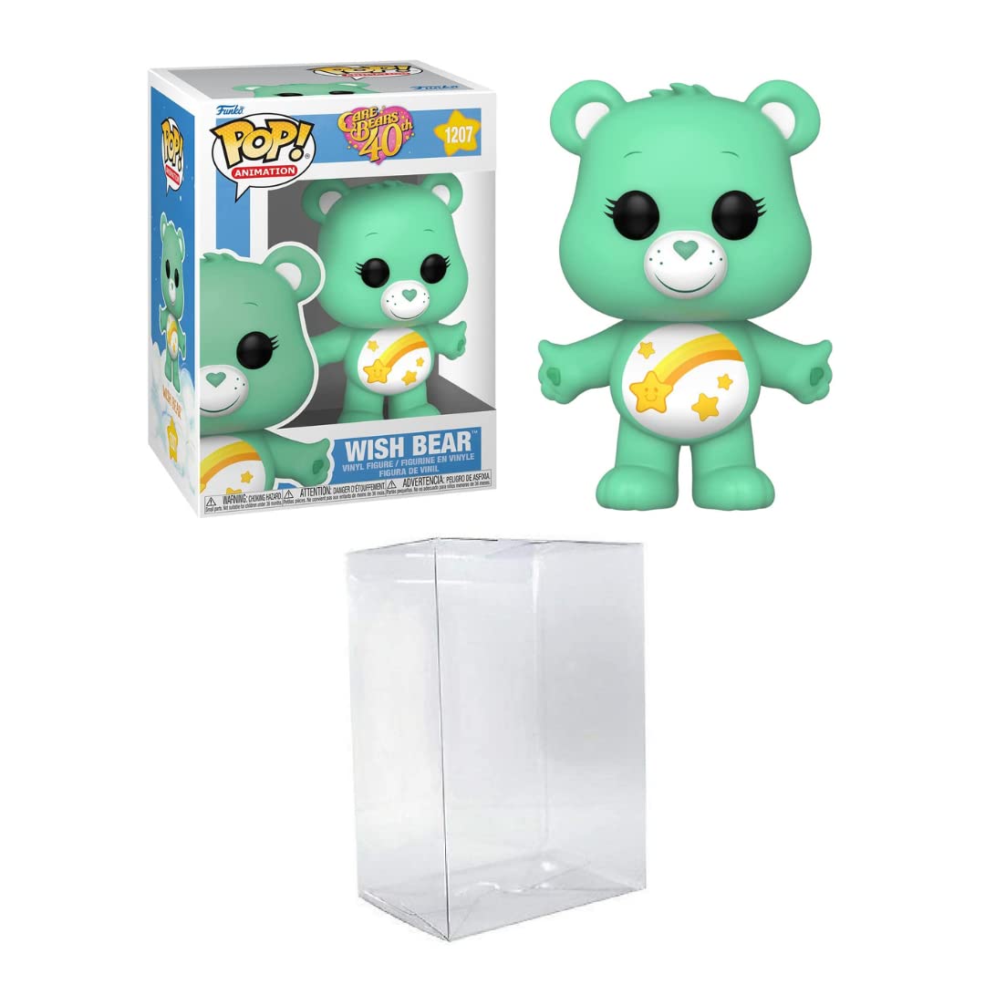 Funko POP! Animation: Care Bears 40th Anniversary - Wish Bear Common Bundled with a Byron's Attic Pop Protector