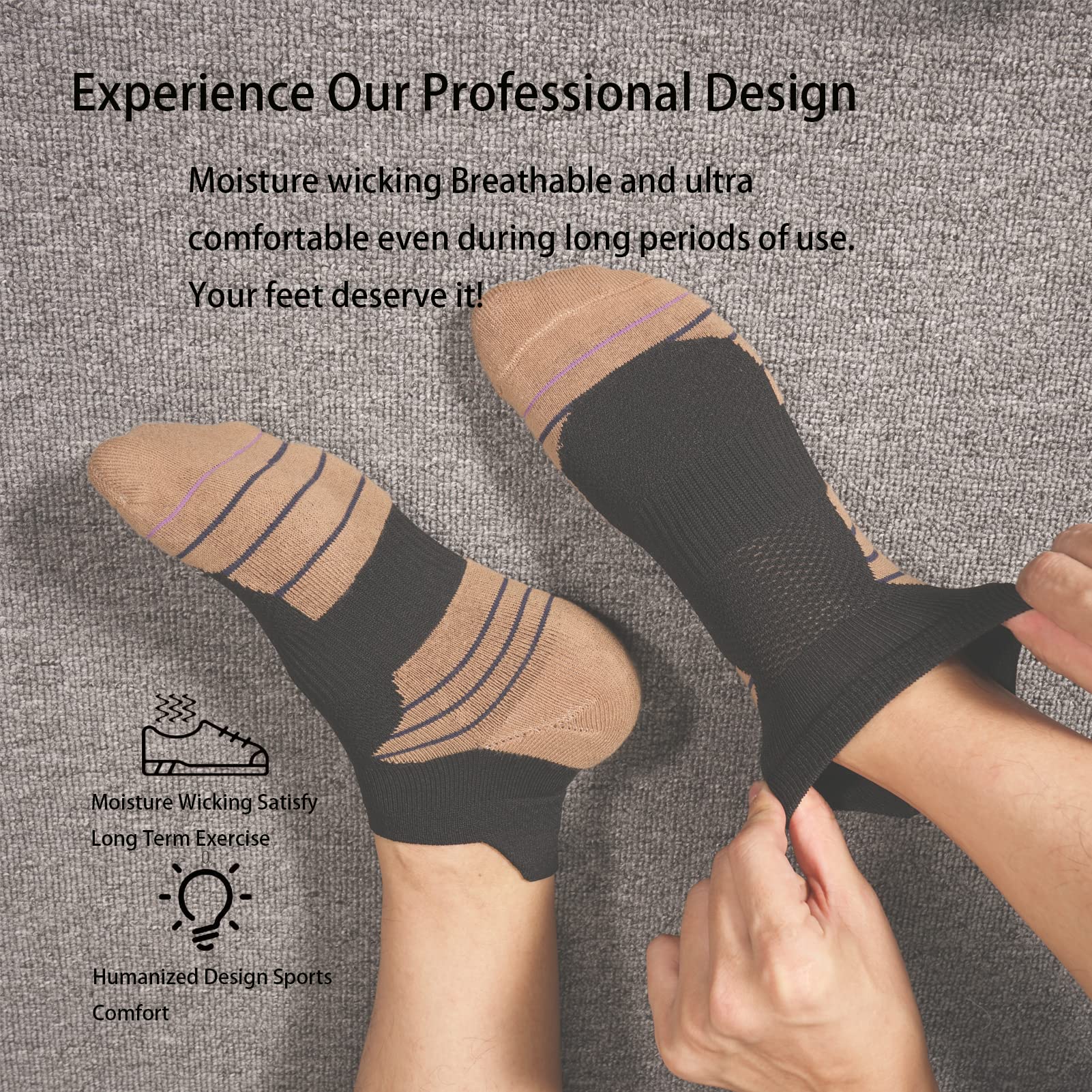 DASZGCB Ankle Compression Sock No Show Sock Cushioned Low Cut Running Athletic Sock's with Ankle Support 8 Pairs