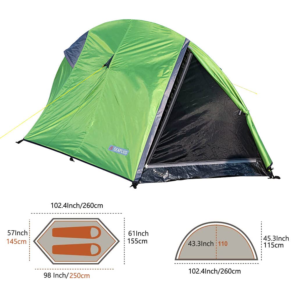 Double Layer Camping Tent, 2 Person Ultralight Backpacking Tent for 4-Season, Easy Setup Outdoor Tent for Hiking Mountaineering Backpack Travel