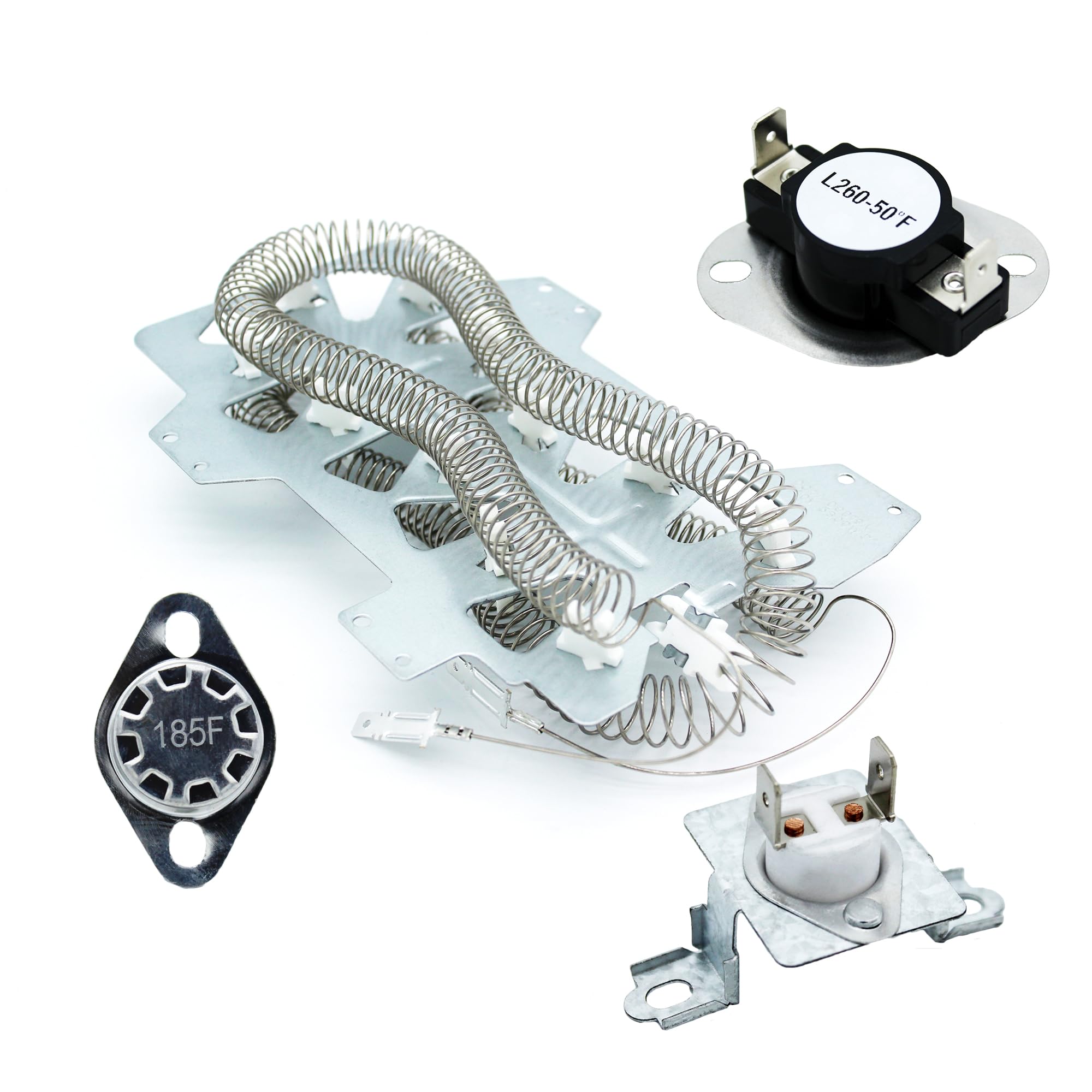 DIGISHUO DC47-00019A Dryer Heating Kit For Samsung Heating Element for Drye Heater Assembly |DC47-00018A DC96-00887A DC47-00016A DC32-00007A Thermostat Sets fit Whirlpool (DC47-00019A Kit)