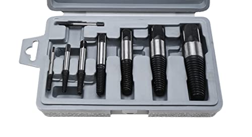 FreeTec 8pcs Water Pipe Screw Extractor Set, Damaged Screw Broken Bolt Remover Set