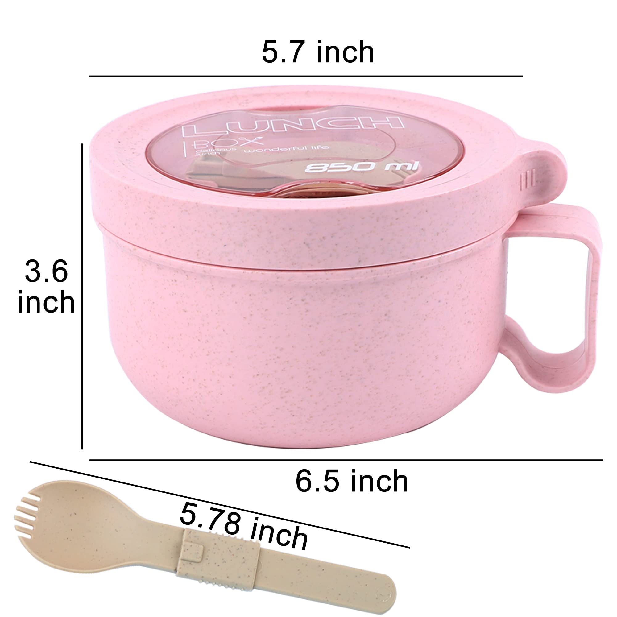 GMAEURL Microwave Ramen Bowl Cooker With Lid Instant Noodle Bowl Soup Bowl Bpa Free/Food Grade For Office College Dorm Room Instant Cooking Dishwasher Safe