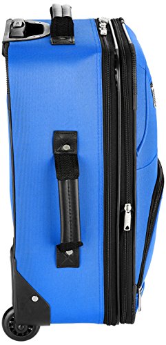 Rockland Fashion Softside Upright Luggage Set,Expandable, Blue, 2-Piece (14/19)