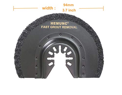 HEMUNC 3pcs Oscillating Tool Blades for Grout Removal Tile Mortar Concrete Masonry 1/8, Fit for Dewalt Milwukee Rockwell Bosch Dremel Ryobi Ridgid Multitool