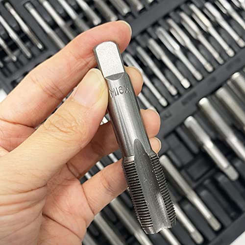 Happybuy 110Pcs Tap and Die Set, Include Metric Tap and Die Set M2-M18, Tungsten Steel Titanium Tap & Die Sets With Storage Case, Large Tap and Die Set For Cutting External & Internal Threads