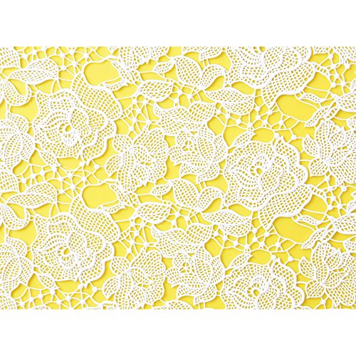 Global Sugar Art Rose Damask Silicone Lace Mat by Chef Alan Tetreault