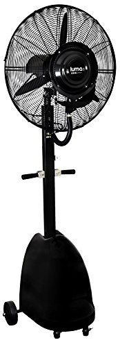 Luma Comfort MF26B High Power Misting Fan – All Metal 26” with 1000 Sq Ft Cooling & 5 Gal Tank