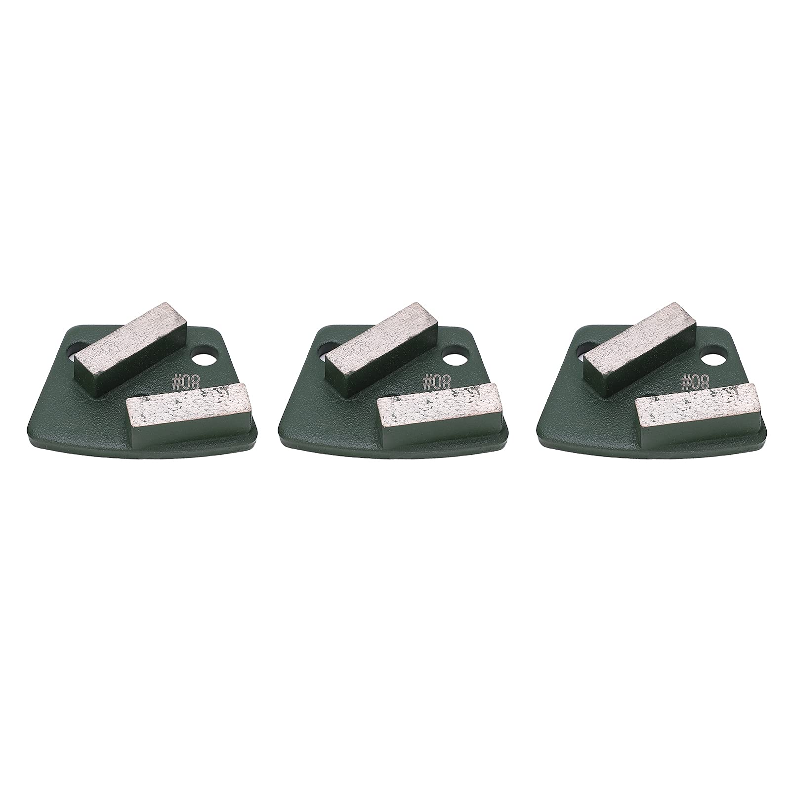 Diamond Floor Grinding Pad Disc, 3Pcs Diamond Grinding Shoes,Trapezoid Grinding Concrete Floor Cutting, Metal Polishing Pads Coating Disc Shoes 2 Long Teeth