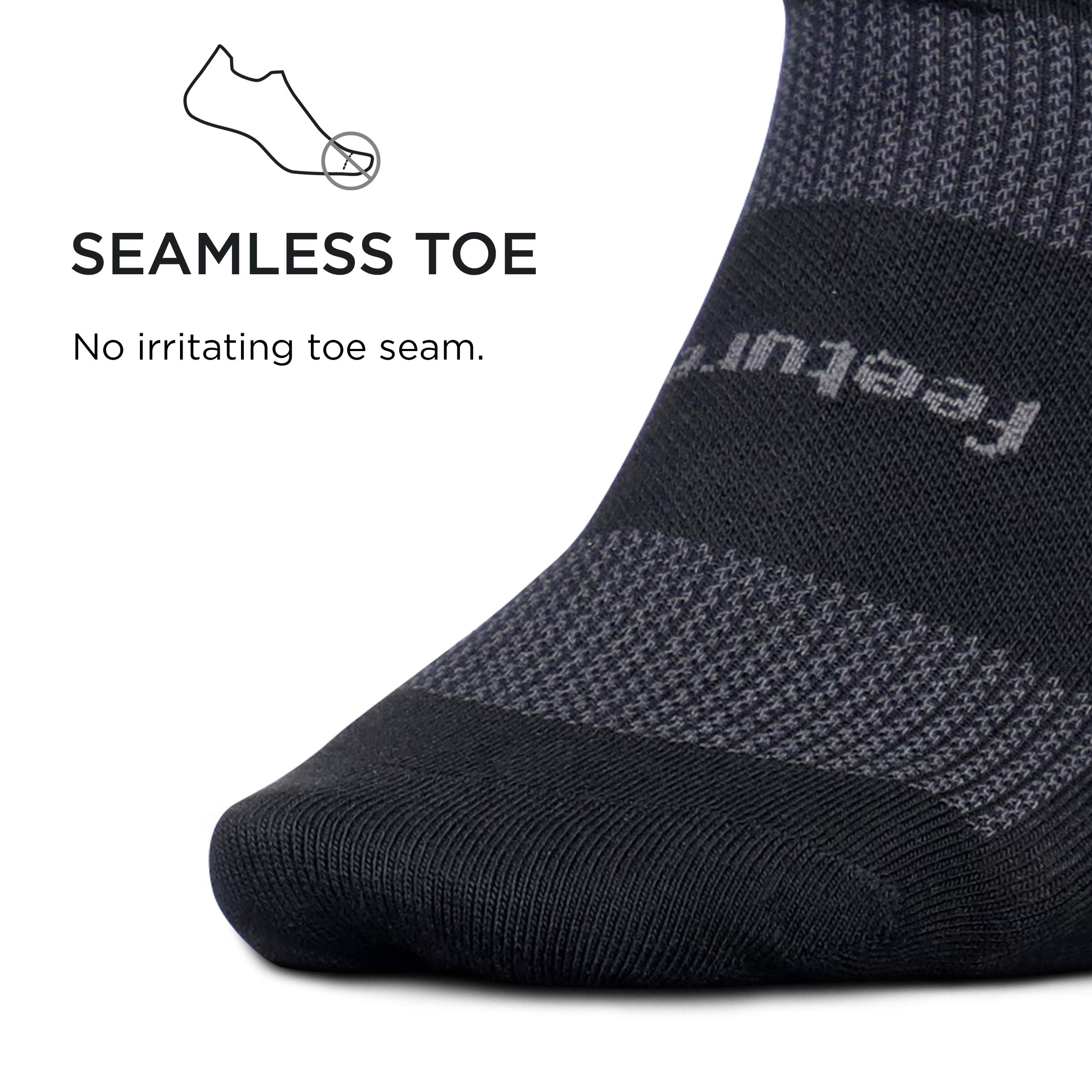 Feetures High Performance Ultra Light Ankle Sock - No Show Socks for Women & Men with Heel Tab - Buckle Up Blue, Large - (1 Pair)