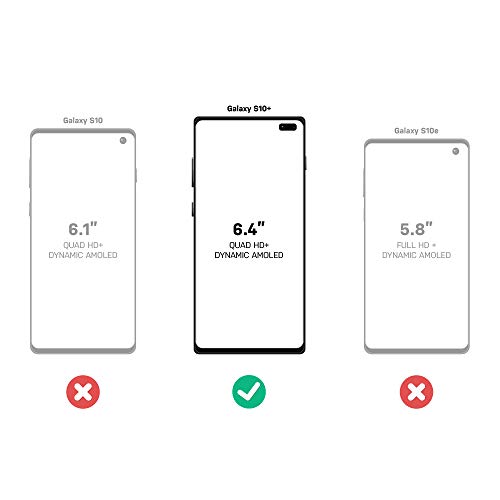 OtterBox Galaxy S10+ Defender Series Case - BLACK, rugged & durable, with port protection, includes holster clip kickstand