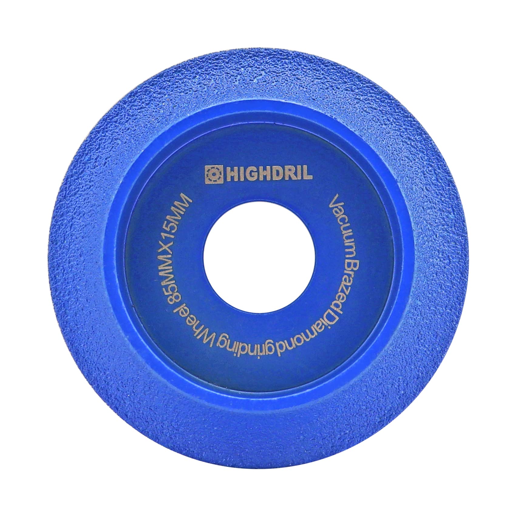Diamond Profile Wheel 3 Inchx7/8"x15mm, HIGHDRIL Demi-bullnose Edge Abrasive Grinding Wheel Vacuum Brazed Diamond Grinding Disc for Tile,Quartz,Marble,Granite,Ceramic,Artificial Stone
