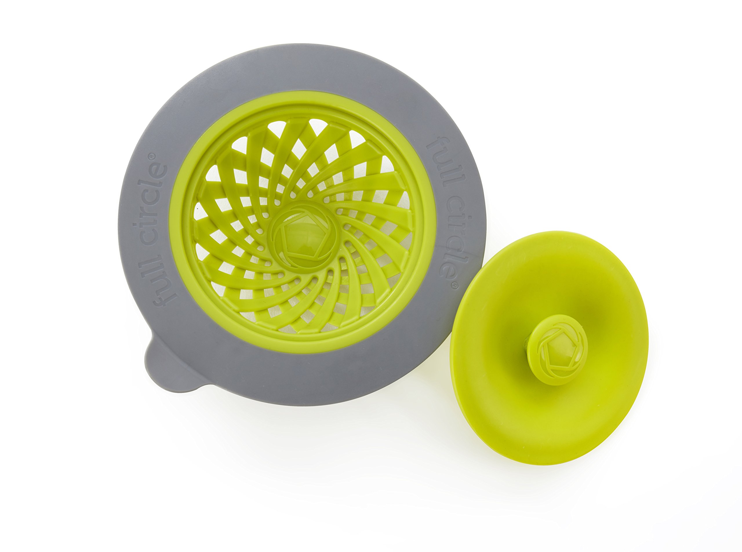 Full Circle Sinksational Sink Strainer with Stopper, Green