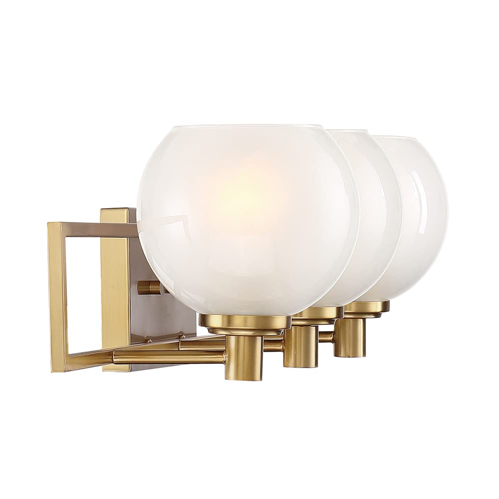 Designers Fountain 94503-BG 24in Cowen 3 Bathroom Vanity Light Fixture, Brushed Gold