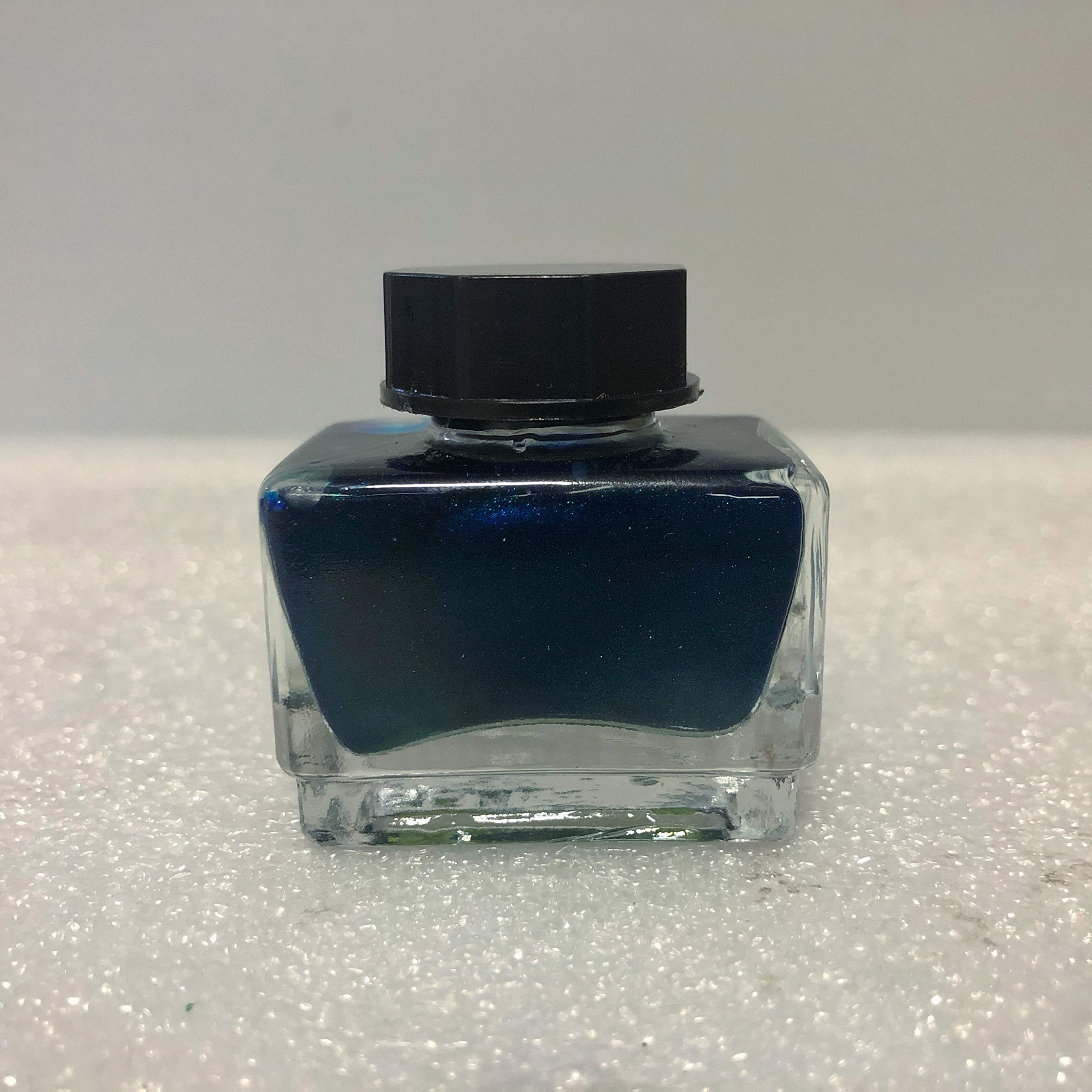 DAWEGAMA 15 Ml Small Square Bottle Gold Powder Colored Dip Pen Quill Pen Glass Pen Feather Pen Ink (Blue)