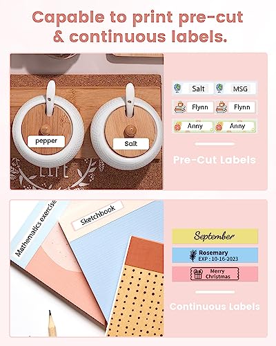 Label Maker Machine with Tape - D30 SE (Piggy), Portable Mini Bluetooth Label Printer, Easy & Quick Edit, Multiple Templates in Phone App - Same Function, Cute Look, Made for Home & Office, +80 labels