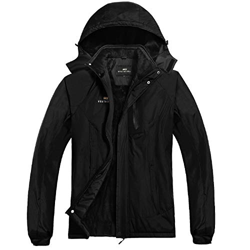 WHATWEARS Men's Winter Coats Waterproof Ski Jacket for Men Snow Coat Windproof Mountain Jackets with Hooded