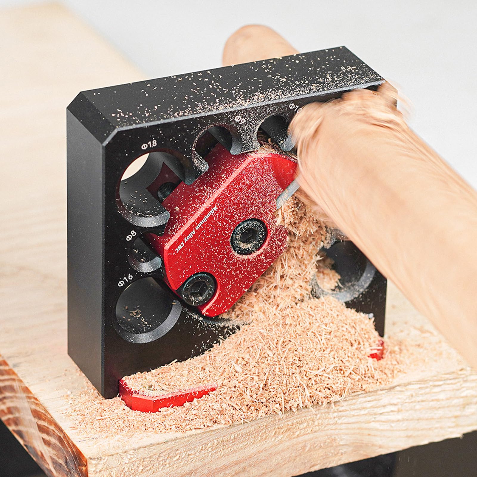 Dowel Maker Jig Kit, High Speed Carbide Inserts Dowel Maker, Metric 8mm to 20mm Dowel Maker, Woodworking Electric Drill Milling Dowel Round Rod Auxiliary Tool (Metric 8 Holes)
