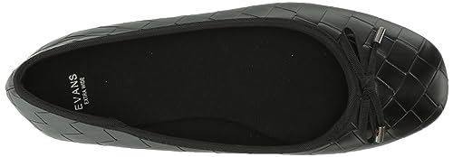 EVANS Women's Ballet Flat, Black, 5 Wide