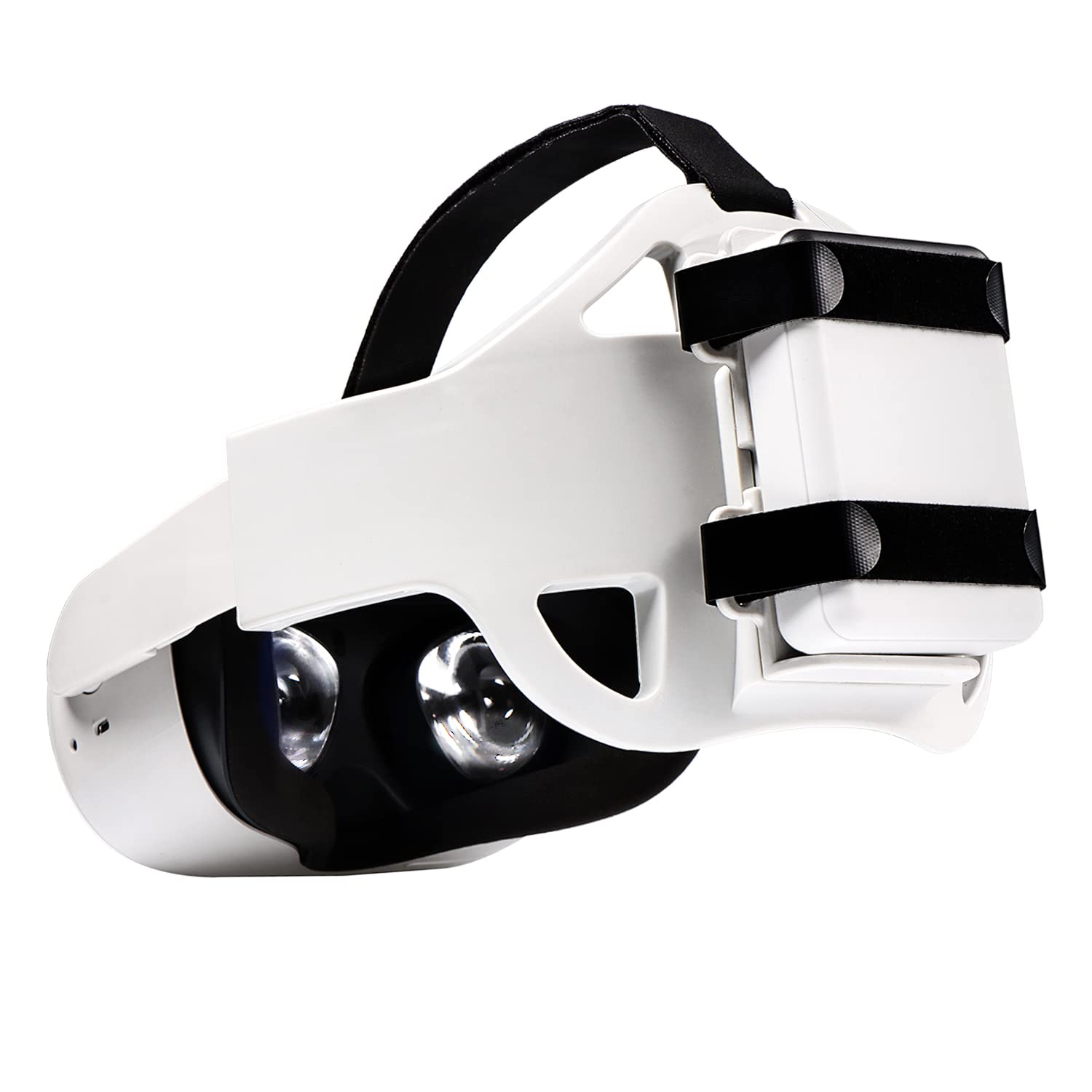 Elite Strap with Battery Holder Bracket for Oculus Quest 2 Compatibly Multiple Sizes Increase Play Time and Balanced Front Weight Reduce Head Pressure Comfortable Oculus Accessories