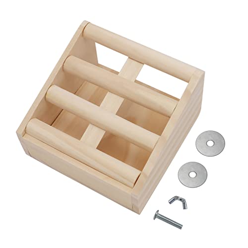 Rabbit Hay Feeder Guinea Pig Hay Rack Wooden Hay Holder for Small Pets Bunny Guinea Pig Chinchilla (Hay Feeder-B)