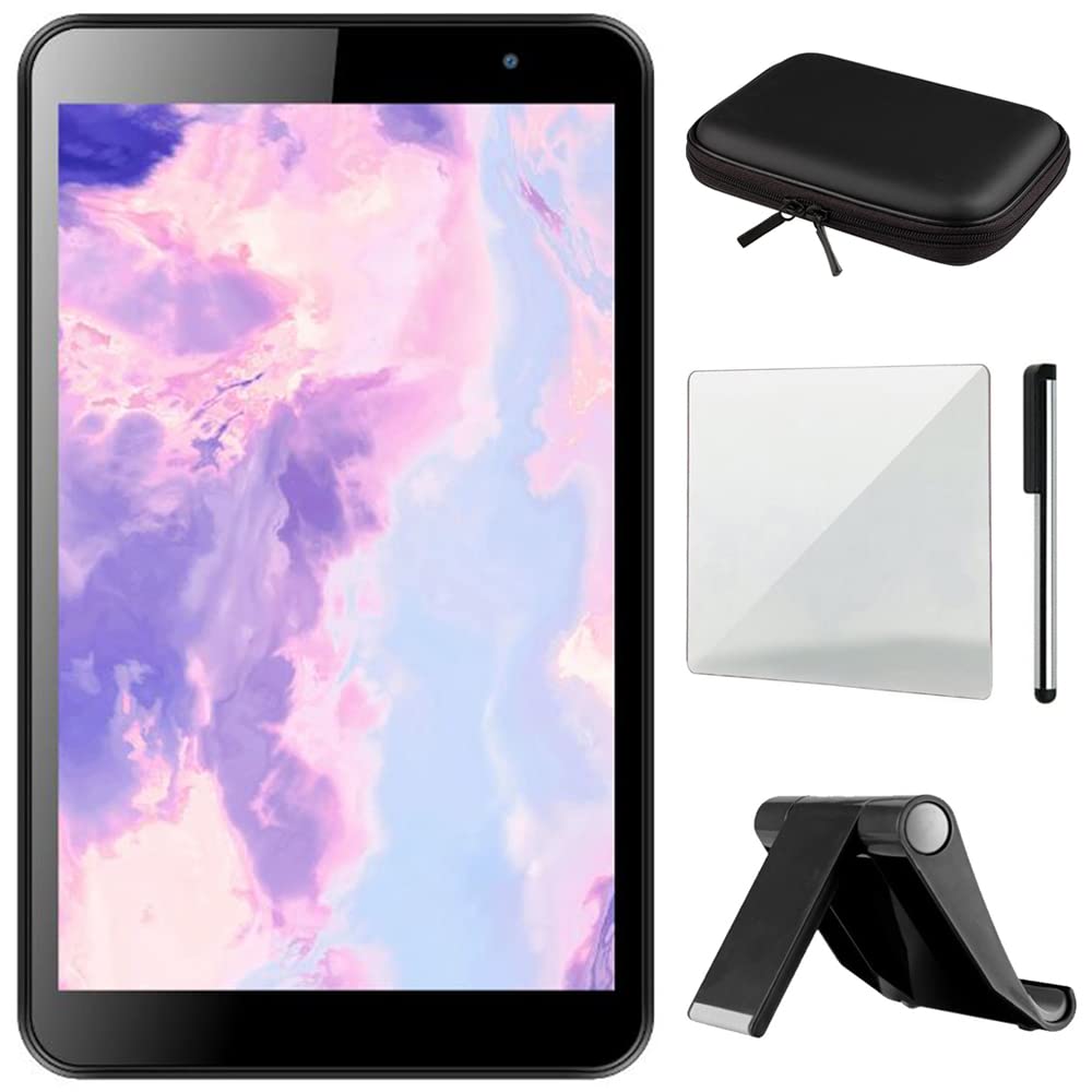 HYUNDAI HT8WB1RBK02A HYtab Plus 8WB1 8" Tablet, HD IPS, 2GB/32GB Bundle with Hard Shell EVA 10 inch Case, Deco Gear Screen Protector, Stylus Pen and Deco Gear Tablet Stand