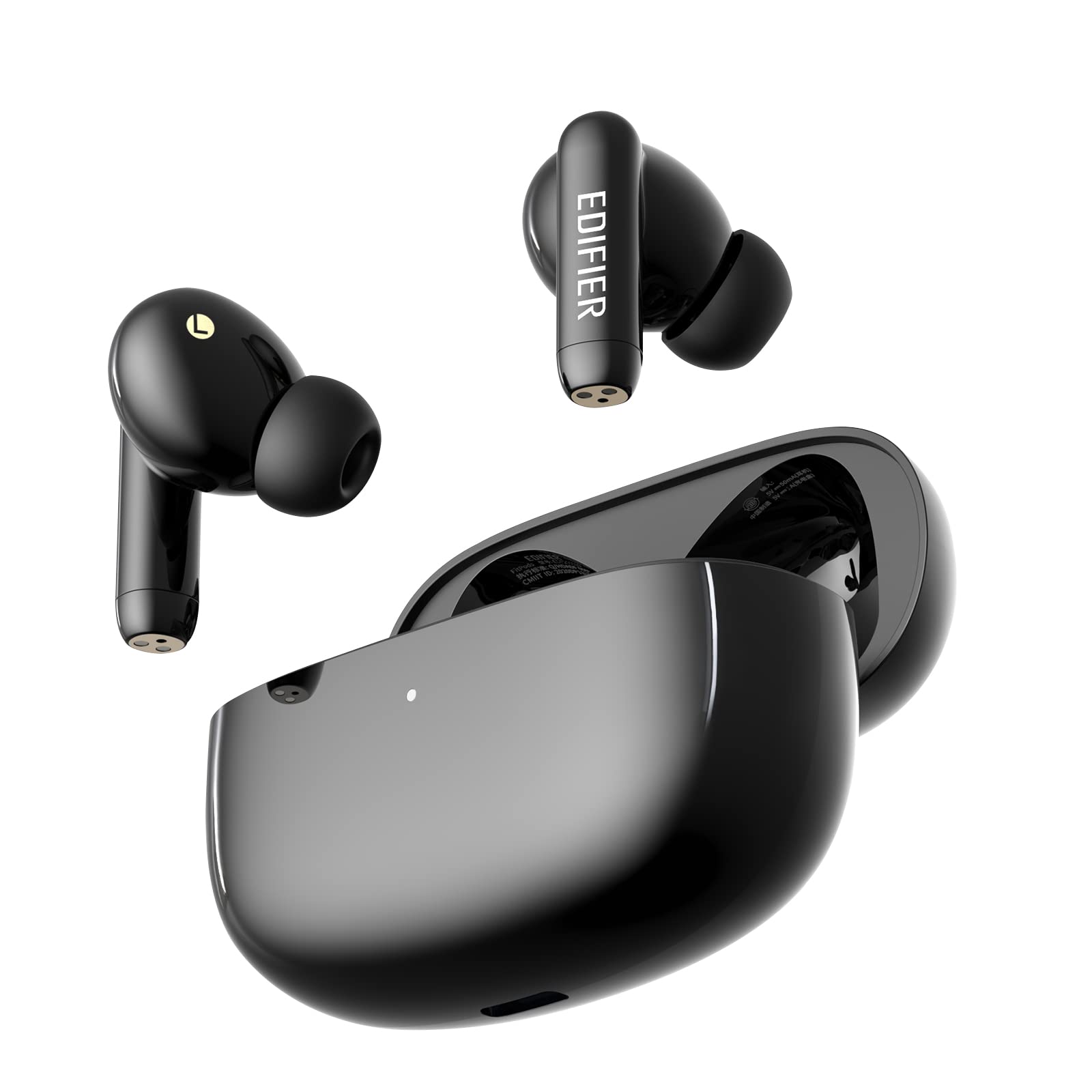 Edifier 330NB Hybrid Active Noise Cancelling TWS Wireless Earbuds, ANC Bluetooth Earbuds, AI Phone Call Noise Cancellation, IP54 Waterproof, Quick Charge, Black
