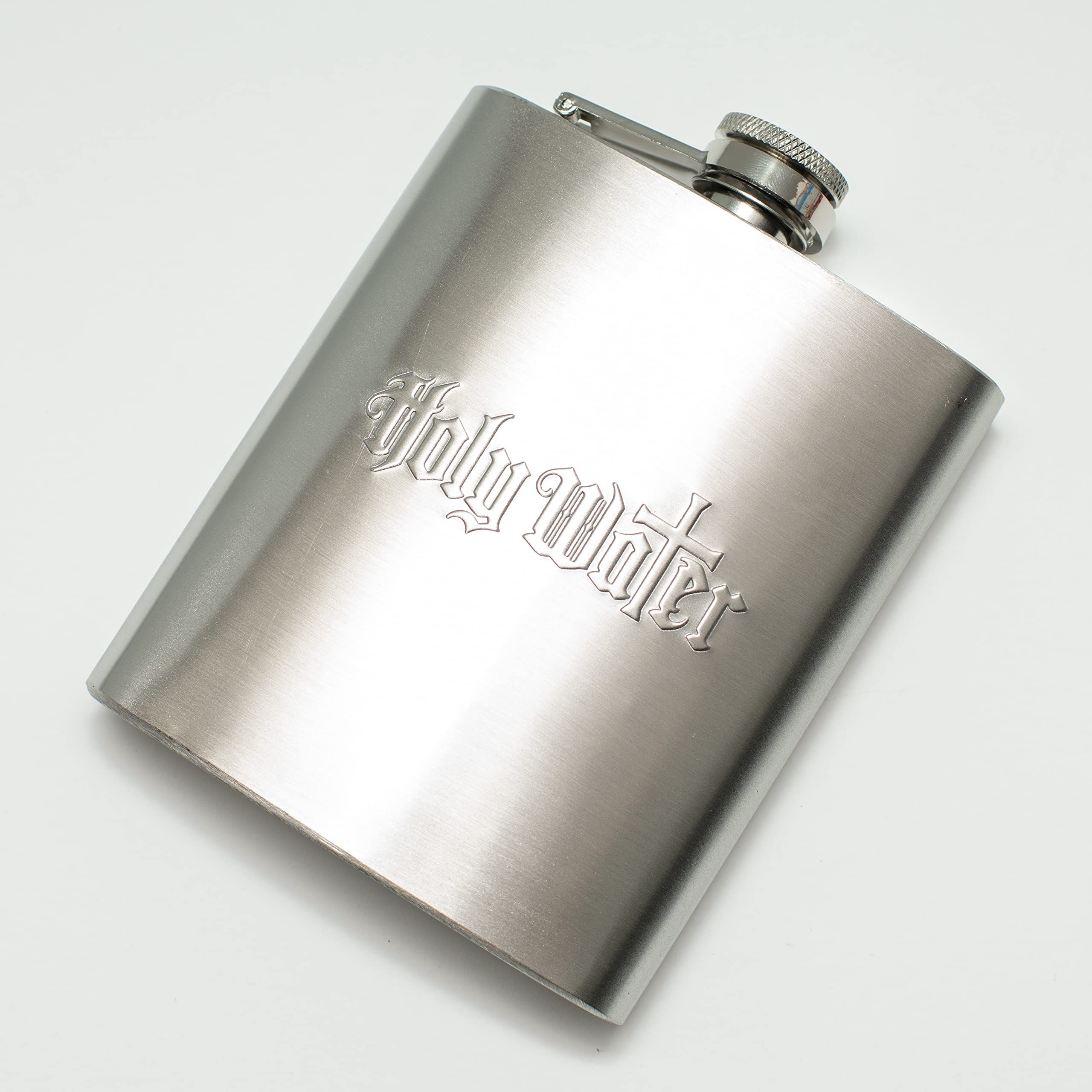 Funderstood Dracula Holy Water Hidden Barware Book Safe, Gothic Secret Liquor Flask with Two Stainless Steel Shot Glasses, Gothic Gift Set, Goth Decor - 2.25β X 6.125β X 9.5β