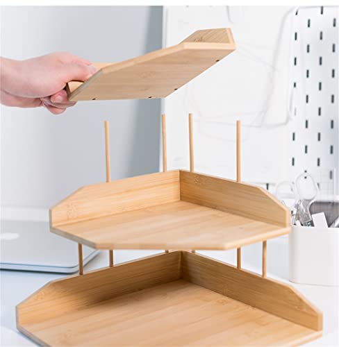 TJLSS Multi-Layers Desk Organizer Eco Natural Sundries Storage Box Kitchen Storage Holder Corner Storage Rack
