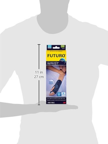 FUTURO Night Wrist Support, Helps Provide Nighttime Relief of Carpel Tunnel Symptoms, Breathable, One Size